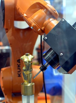 Robot Arm Drill Bit Attached Demonstrated Editorial Stock Photo - Stock ...