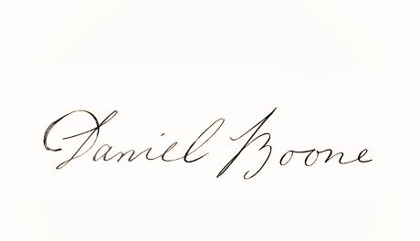 Signature Daniel Boone 17341820 American Frontiersman Editorial Stock ...