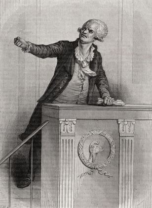 Georges Danton 17591794 French Revolutionary Leader Editorial Stock ...
