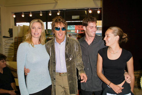 Kelly Emberg Her Ex Rod Stewart - Foto de stock de contenido editorial ...