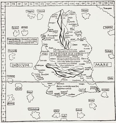 Map Taprobana Island Reduced Facsimile Map Editorial Stock Photo ...