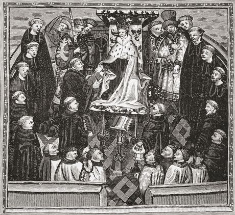Lydgate Presenting His Book King Henry Editorial Stock Photo - Stock ...