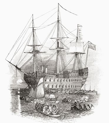 Hms Bellerophon Ship Which Carried Napoleon Editorial Stock Photo ...