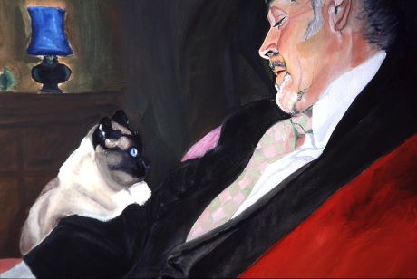 Painting Sean Connery Cat By Wife Editorial Stock Photo - Stock Image ...