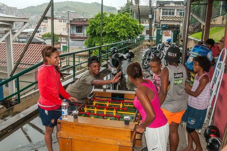 Alex Scott Playing Table Football Girls Editorial Stock Photo - Stock ...