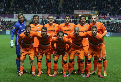 Valencia Team Group Line Before Kick Editorial Stock Photo - Stock ...