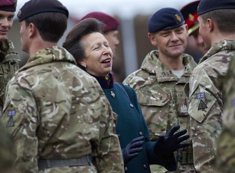 Princess Anne Pins Medals On Soldiers Editorial Stock Photo - Stock ...