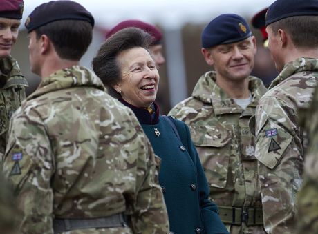 Princess Anne Pins Medals On Soldiers Editorial Stock Photo - Stock ...