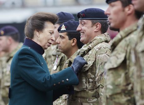 Princess Anne Pins Medals On Soldiers Editorial Stock Photo - Stock ...