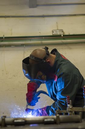 Prisoner Welding Prison Workshop Making Prison Editorial Stock Photo ...