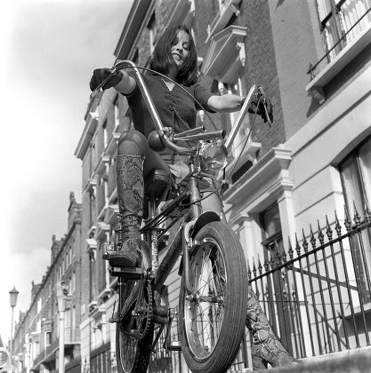 Annie Walker Riding Raleigh Chopper Bicycle Editorial Stock Photo ...