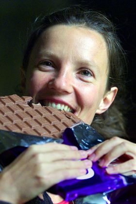 Fiona Mclean Enjoying Bar Chocolate While Editorial Stock Photo - Stock ...