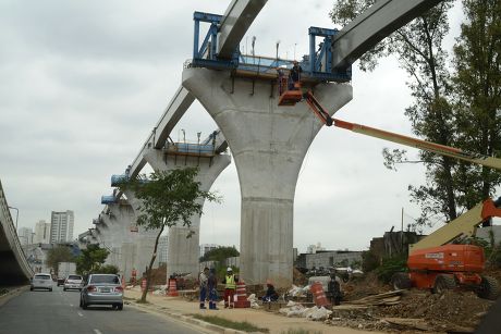 Construction New Metro Line Line No17 Editorial Stock Photo - Stock ...