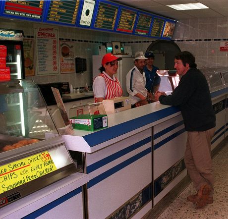 Julian Champkin Waits Counter Fish Chip Editorial Stock Photo - Stock ...