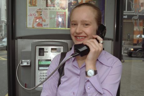 Girl On Payphone Feature On World Editorial Stock Photo - Stock Image ...
