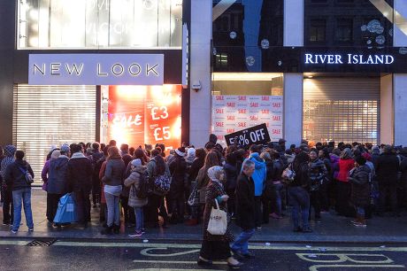 Customers Queuing Outside New Look Store Editorial Stock Photo - Stock ...
