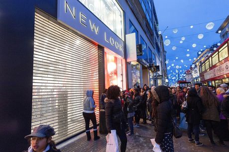 Customers Queuing Outside New Look Store Editorial Stock Photo - Stock ...