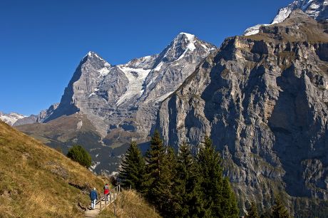 Hikers Foot Eiger Moench Mountains Eiger Editorial Stock Photo - Stock ...