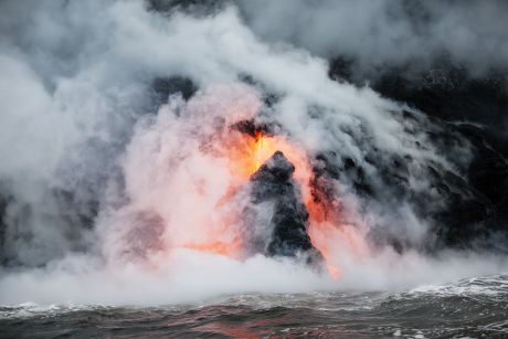 Volcano Volcanic Eruption Glowing Hot Lava Editorial Stock Photo ...