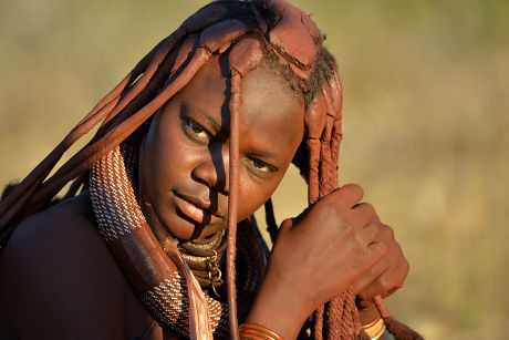 Young Himba Woman Doing Her Hair Editorial Stock Photo - Stock Image ...