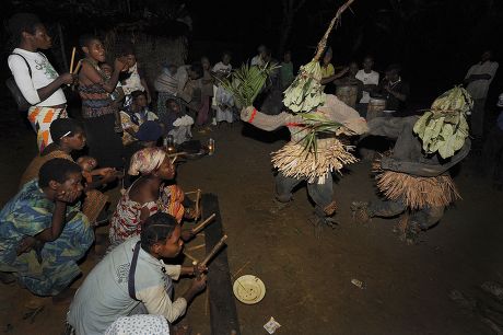 Pygmies Bakola People Celebrating Song Dance Editorial Stock Photo ...