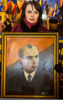 Marcher Painting Stepan Bandera Editorial Stock Photo - Stock Image ...