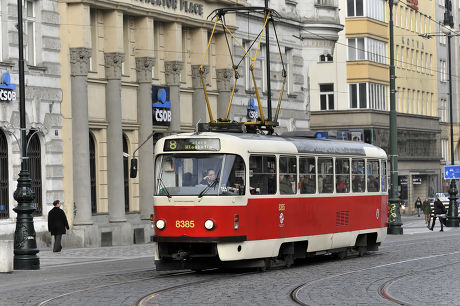 Line 8 Tram Moving Through City Editorial Stock Photo - Stock Image ...