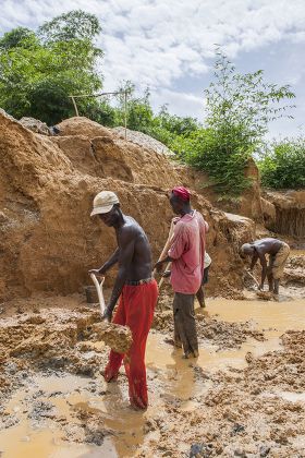 Workers Digging Diamond Mine Jungle Editorial Stock Photo - Stock Image ...