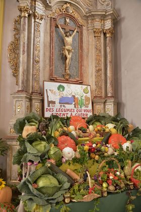 Vegetable Offerings Altar Church St Epvre Editorial Stock Photo - Stock ...