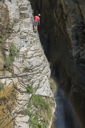 Model Released Female Climber On Fixed Editorial Stock Photo - Stock ...