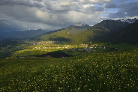 Inntal Valley View Over Villages Grinzens Editorial Stock Photo - Stock ...