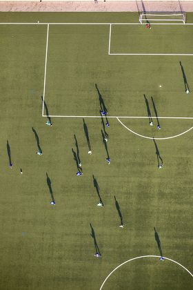 Aerial View Astro Turf Football Pitch Editorial Stock Photo - Stock ...