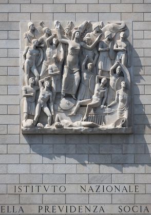 Relief Encompassing Fascist Ideology Building Complex Editorial Stock ...