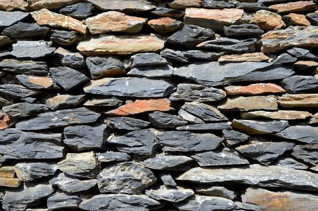 Dry Stone Wall Natural Stones Carmen Editorial Stock Photo - Stock ...