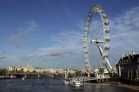 London Eye On Sunny Day London Editorial Stock Photo - Stock Image ...