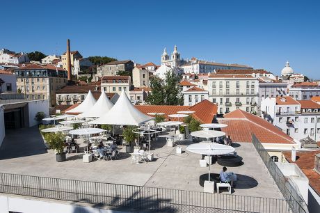 Terrace Portas Do Sol Bar Restaurant Editorial Stock Photo - Stock ...