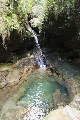 Small Waterfall Gumpe Blue Pool Namaza Editorial Stock Photo - Stock ...
