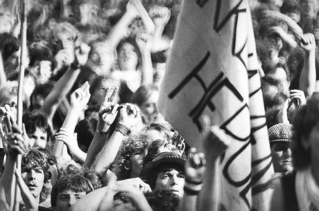Crowd Scene Rock Concert Flags Uk Editorial Stock Photo - Stock Image ...