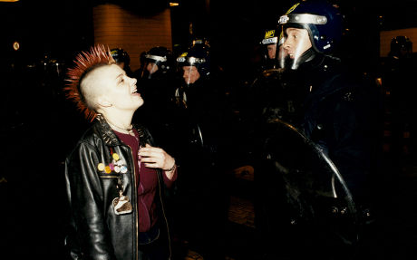 Punk Facing Group Riot Police Euston Editorial Stock Photo - Stock ...