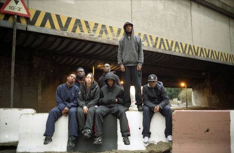 Black Street Gang Posing Hoodies Front Editorial Stock Photo - Stock ...