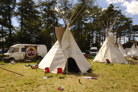 Environmentally Conscious Campers Teepees Big Green Editorial Stock ...