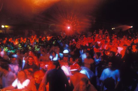 Crowded Dancefloor Bathed Red Light United Editorial Stock Photo ...