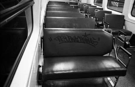 Tsc Detail Seats Inside Train Graffiti Editorial Stock Photo - Stock ...