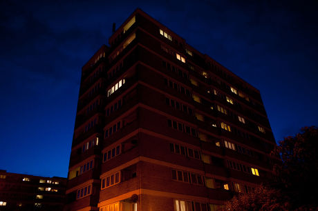 Council Estate Tower Blocks Night Editorial Stock Photo - Stock Image ...
