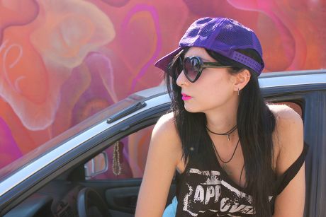 Model Released Young Woman Car Santiago Editorial Stock Photo - Stock ...