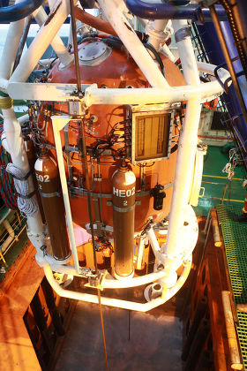 Diving Bell Three Divers Aboard Starts Editorial Stock Photo - Stock ...