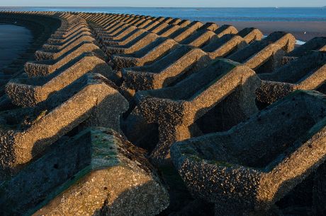 Concrete Blocks Sea Wall New Brighton Editorial Stock Photo - Stock ...