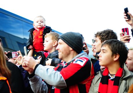 Young Liverpool Fan Held Aloft Team Editorial Stock Photo - Stock Image ...