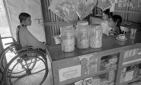 Physically Challenged Girl Selling Goods Her Editorial Stock Photo ...