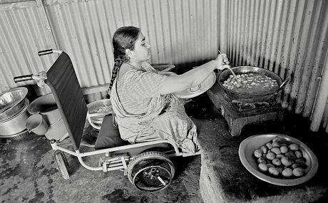 Physically Challenged Woman Prepares Food Her Editorial Stock Photo ...
